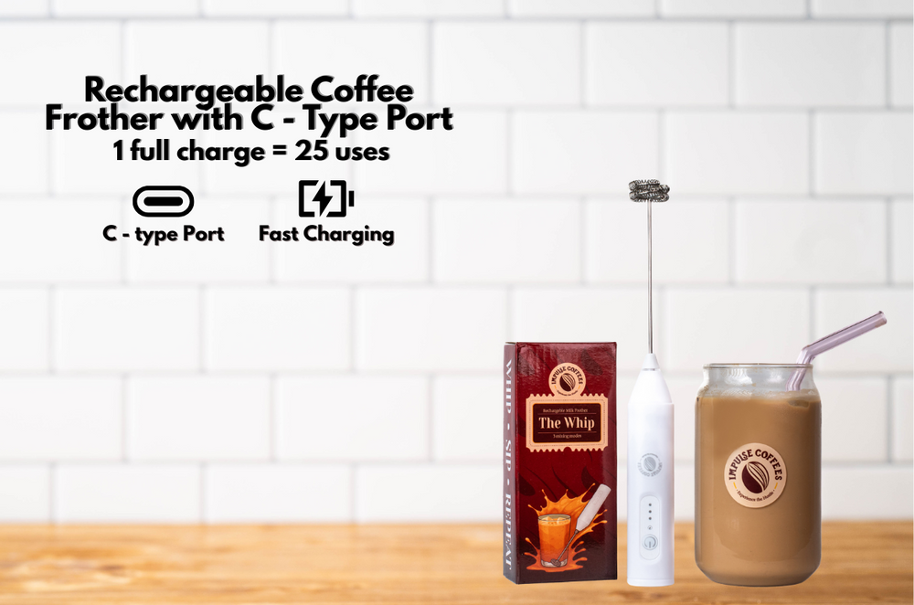 The Whip | Home USB Rechargeable Milk Frother & Coffee Whisker